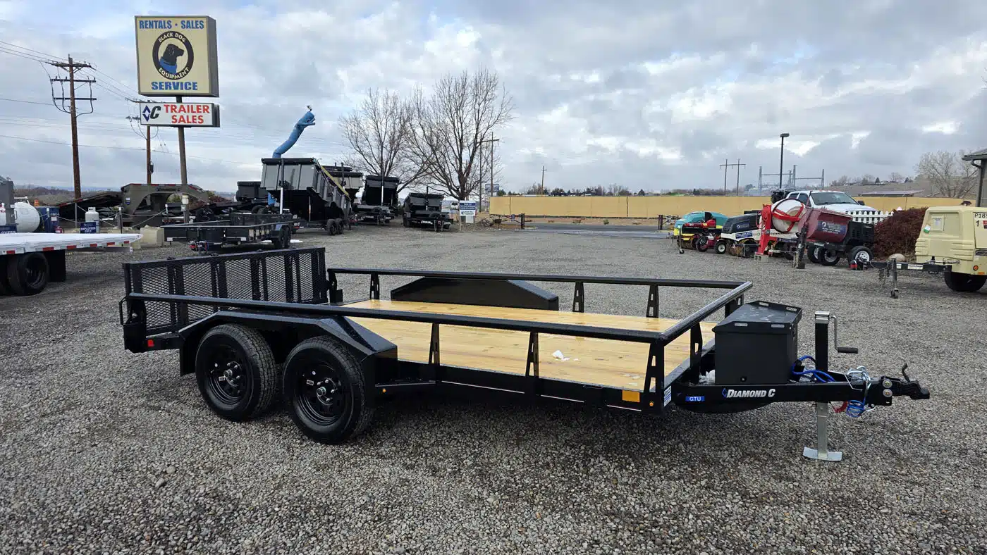 2026 Diamond C GTU235 14’ Tandem Axle Utility Trailer - Black Dog Equipment
